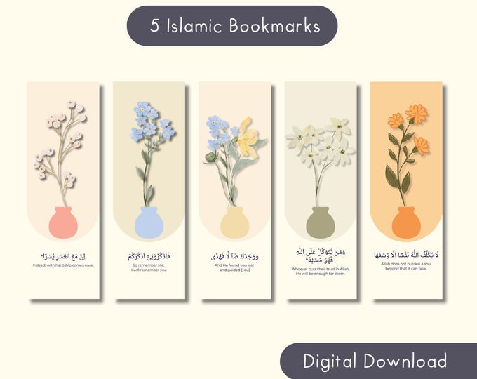 Islamic Printable Bookmarks Set of 3 | Digital Download Only - Etsy Canada