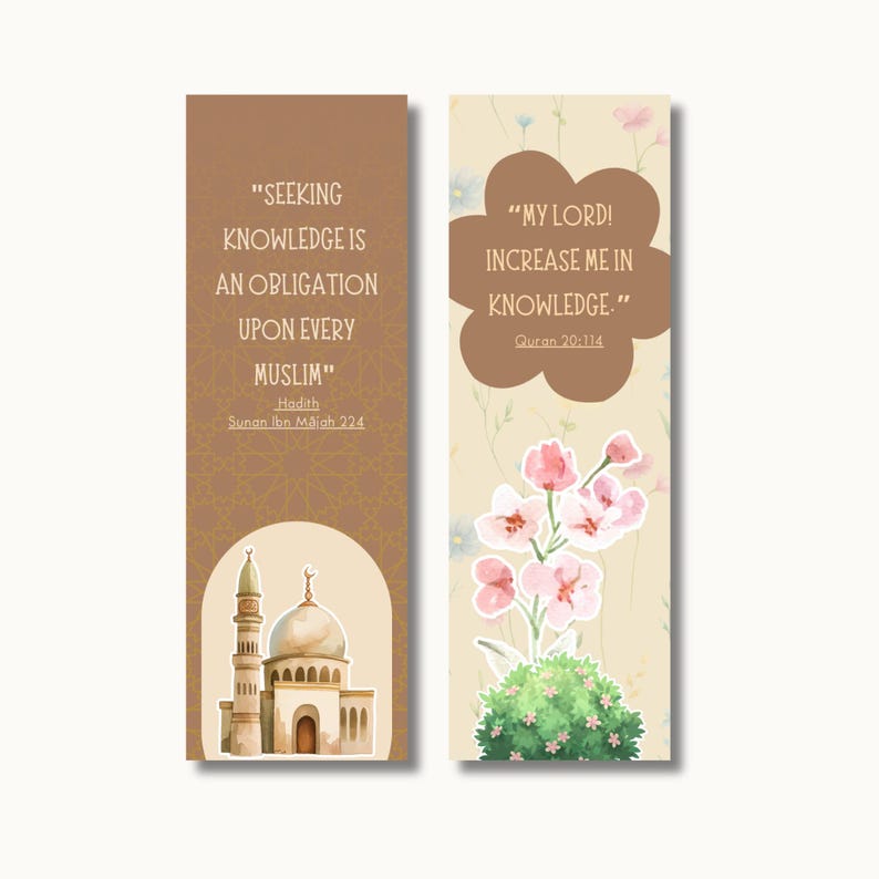 Islamic Quotes Bookmark Set, Muslim Reading List (digital Download) - Etsy