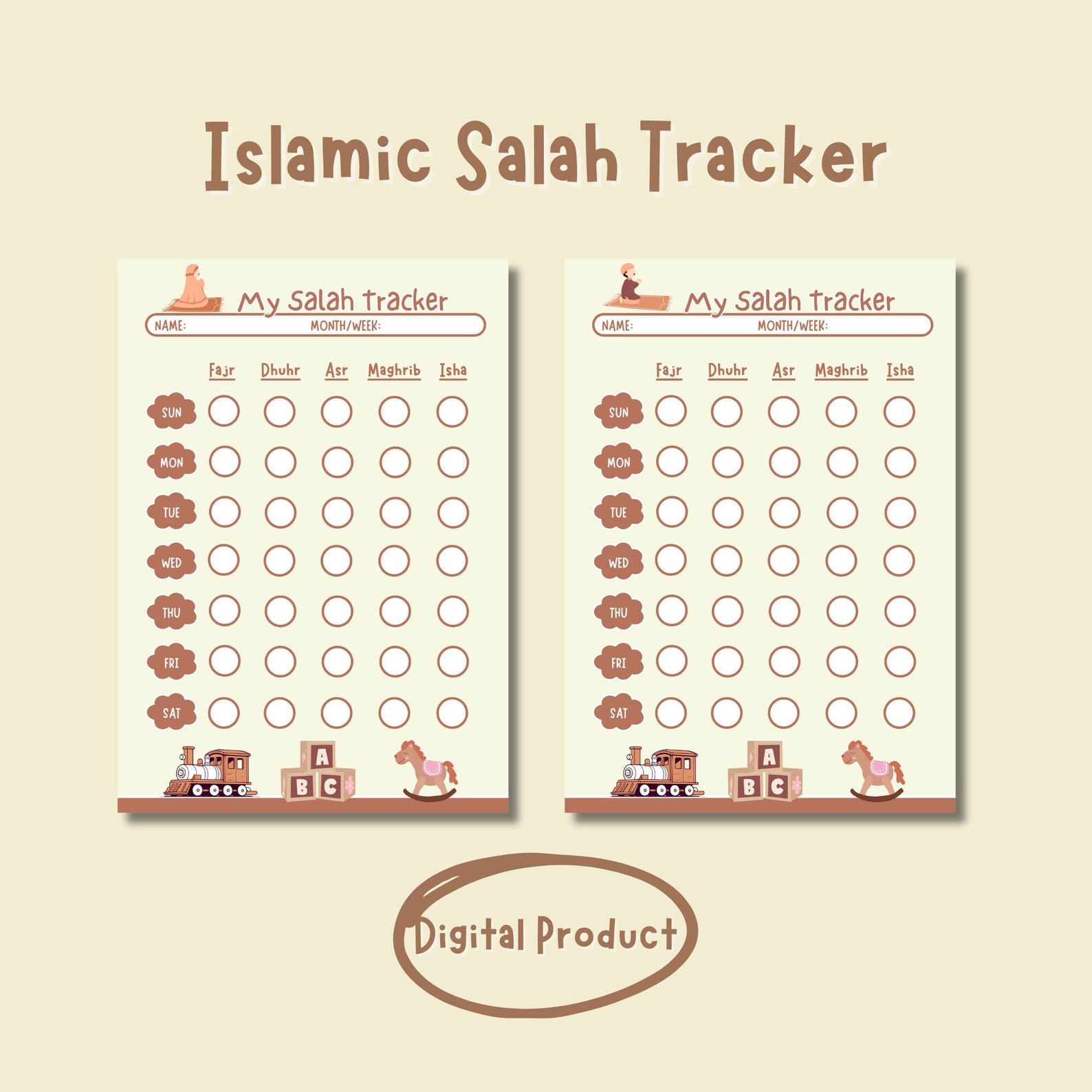 Islamic Salah Tracker, Muslim Salat Tracker, Salah Sheet Printable ...