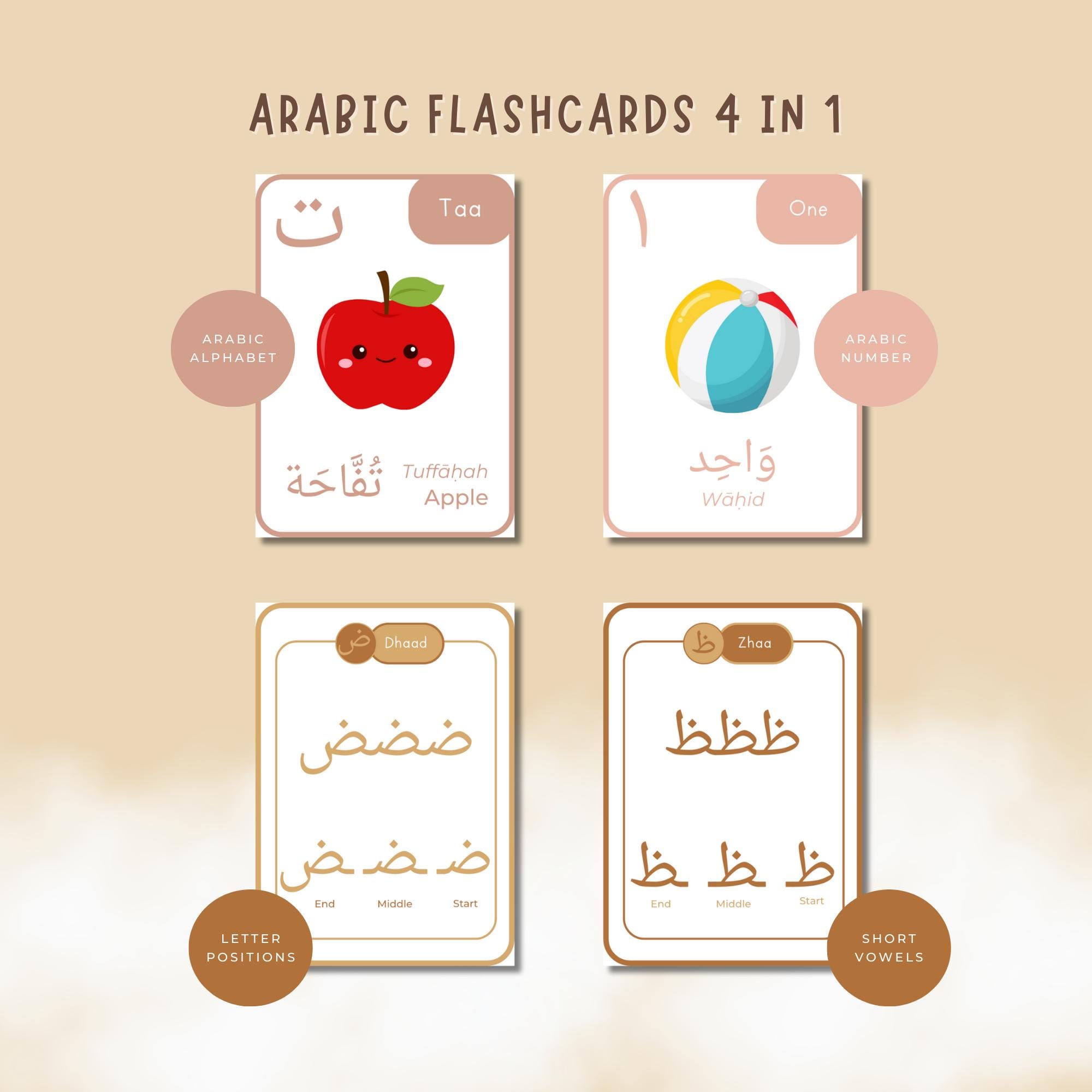 Arabic Alphabet Letters, Islamic Printables Eid Gift, Alphabet Cards ...