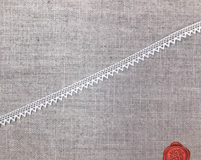 Very Narrow Crochet Cotton Lace, Ivory, Antique Lace, Delicate Edging ...