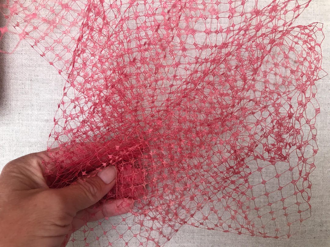 Antique Hat Netting, Dark Pink, Rayon Millinery Netting, Fine Netting ...