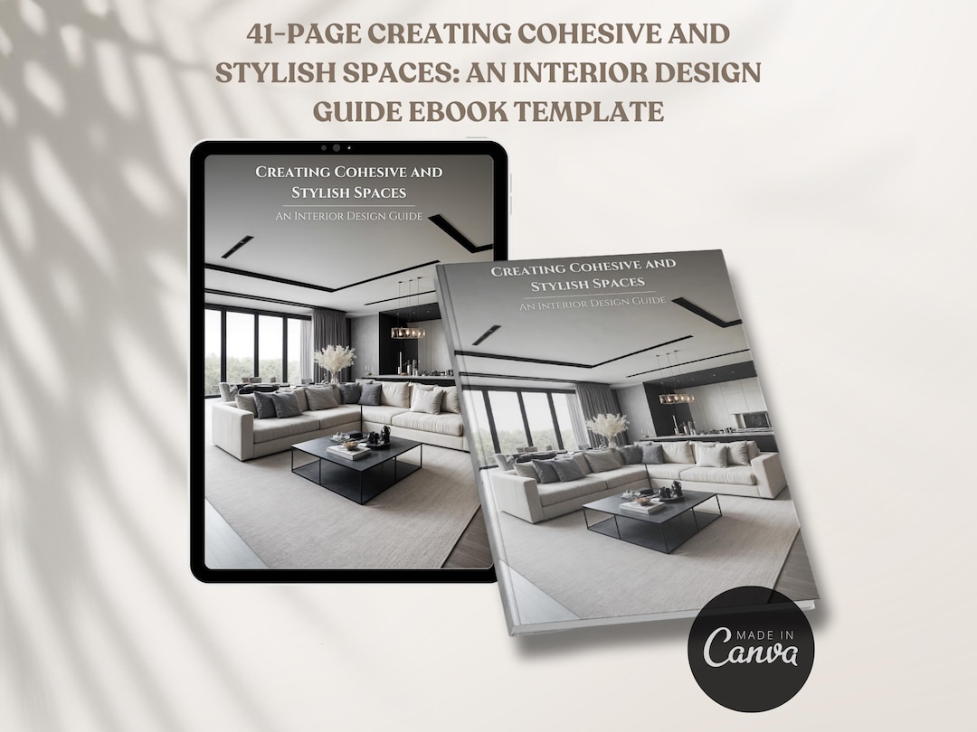 Modern Interior Design Ebook Template Creating Cohesive and Stylish ...