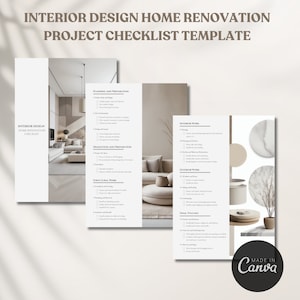 Modern Interior Design Home Renovation Checklist Template Home Project ...