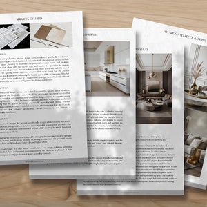 Minimalist Interior Design Studio Portfolio Template Onboarding Client ...