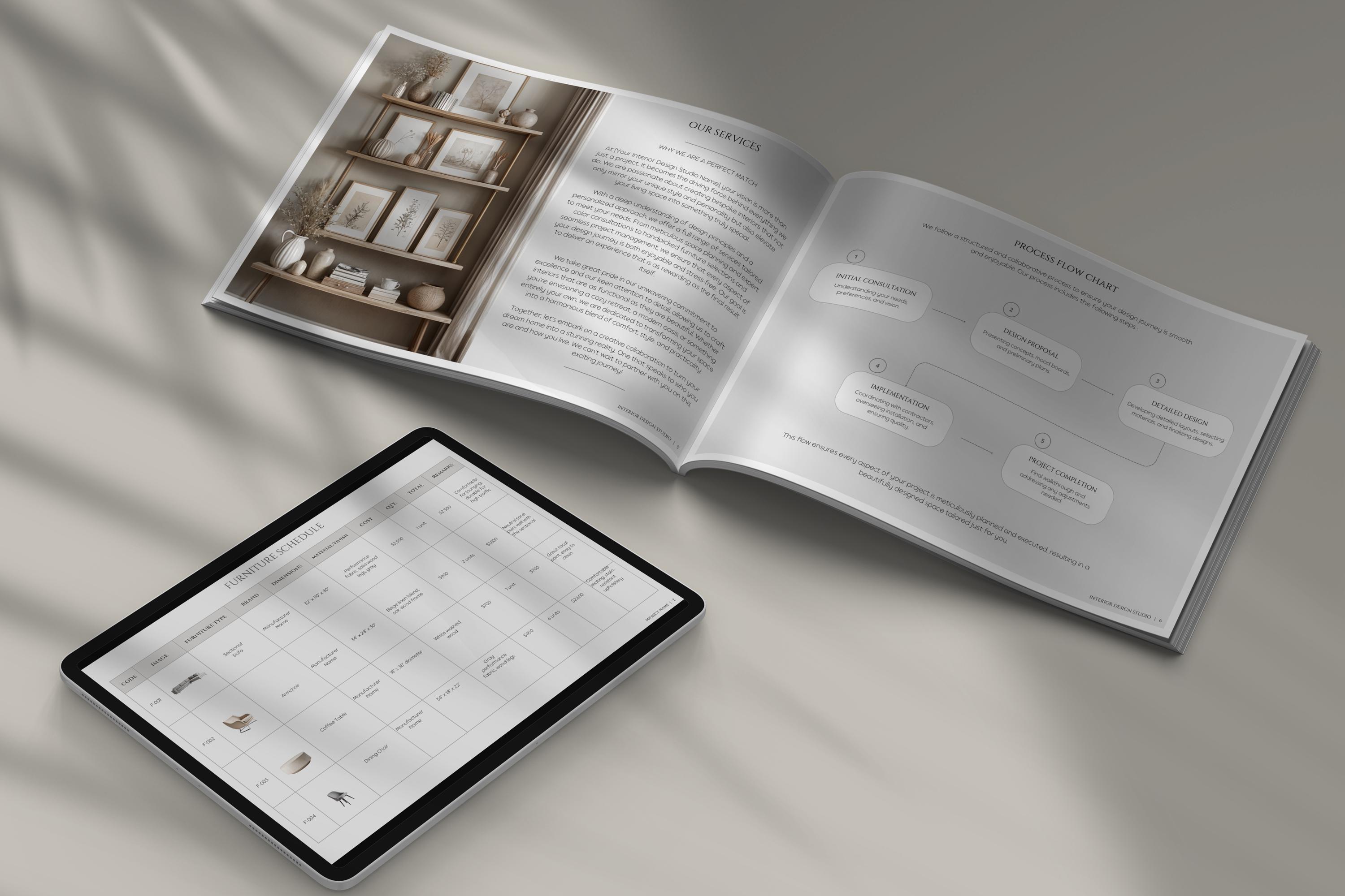 Interior Designer Client Contract, Invoice, Welcome Guide, and FF&E ...