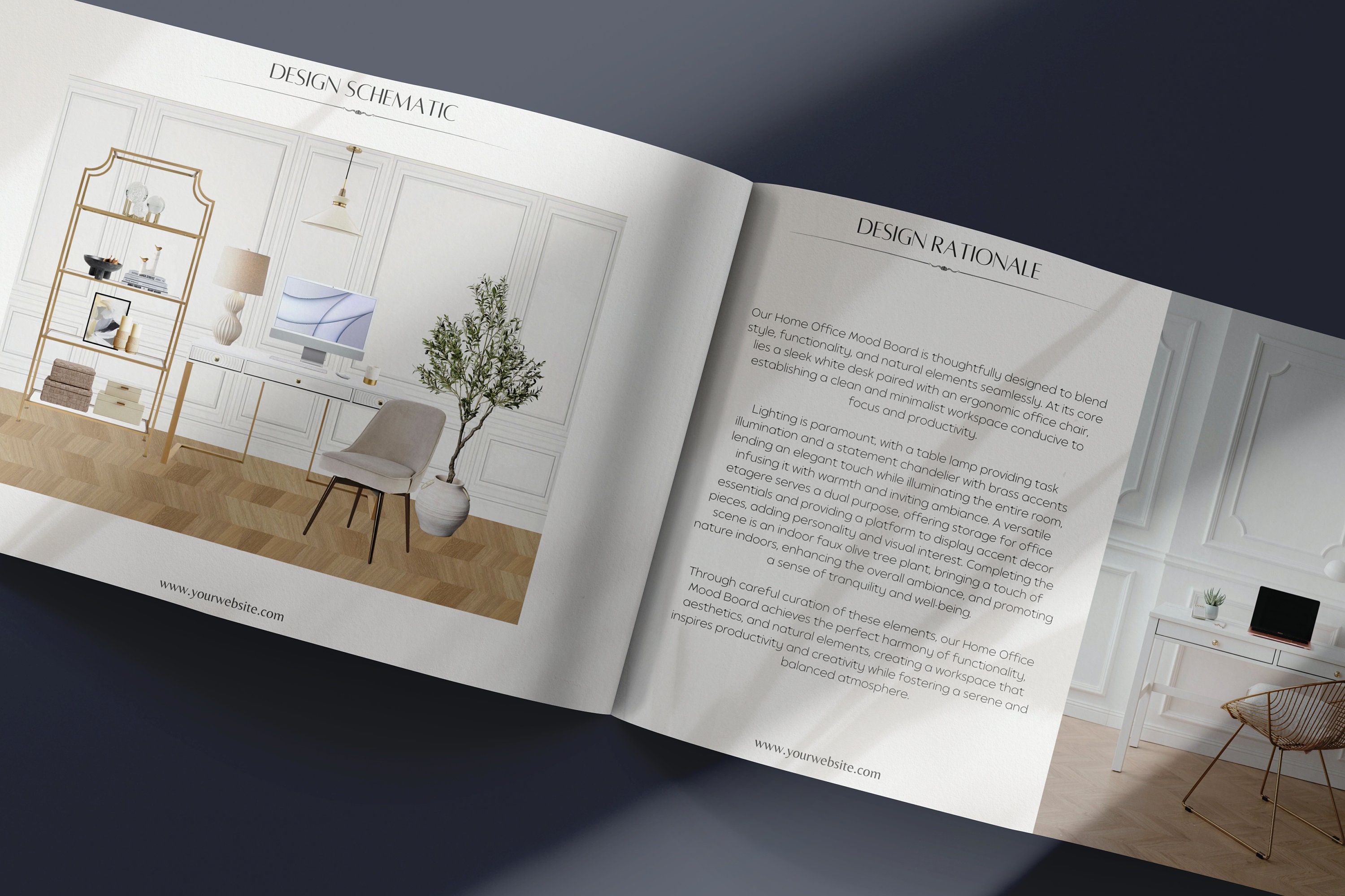 Interior Design Client Presentation Mood Board Template, Home Office ...