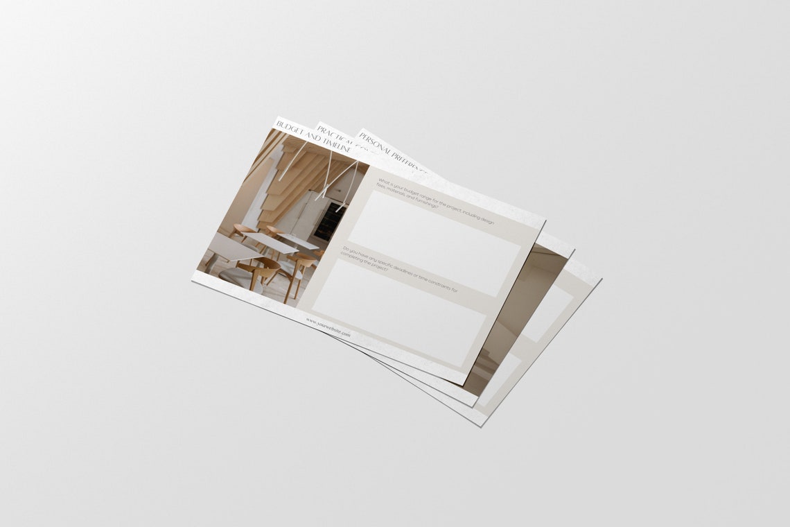 Interior Design Client Consultation Guide Template, Minimalist Interior ...