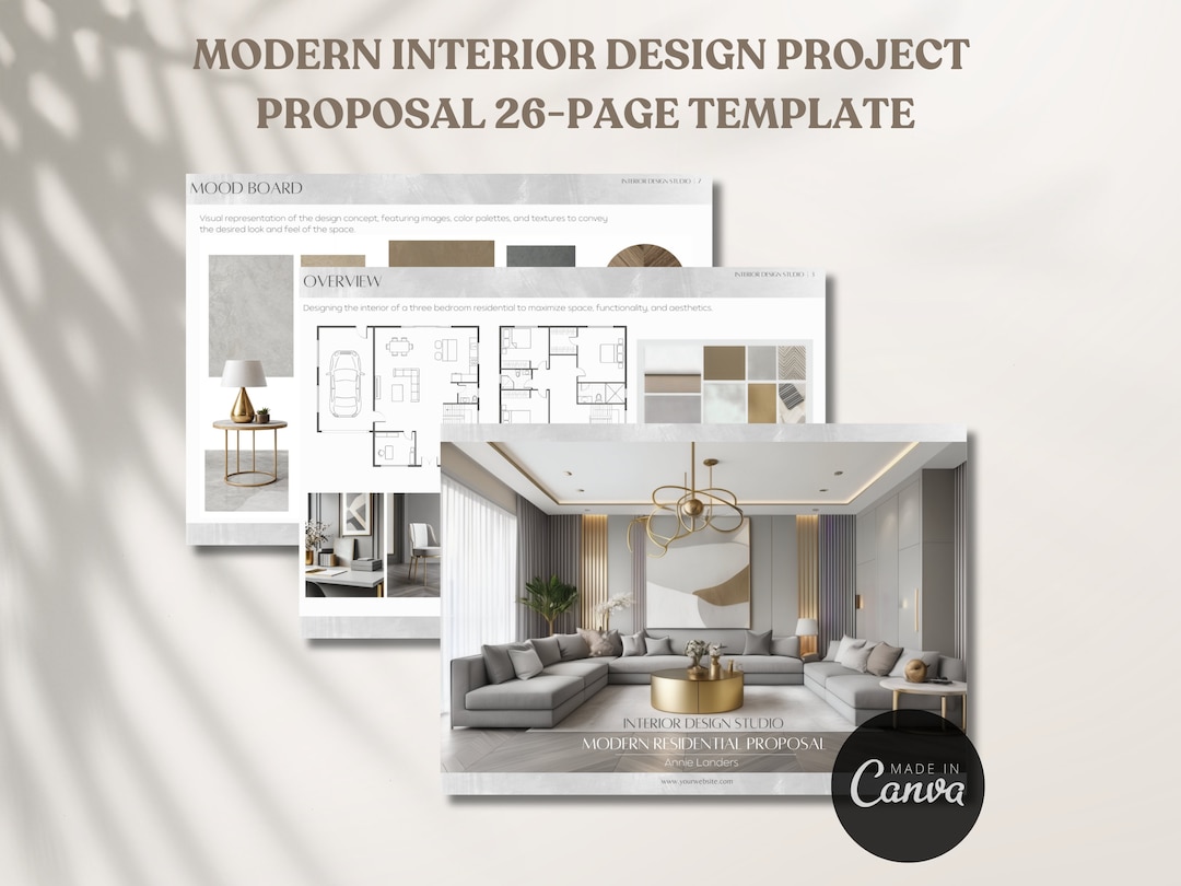 Modern Interior Design Project Proposal Template Design Project ...