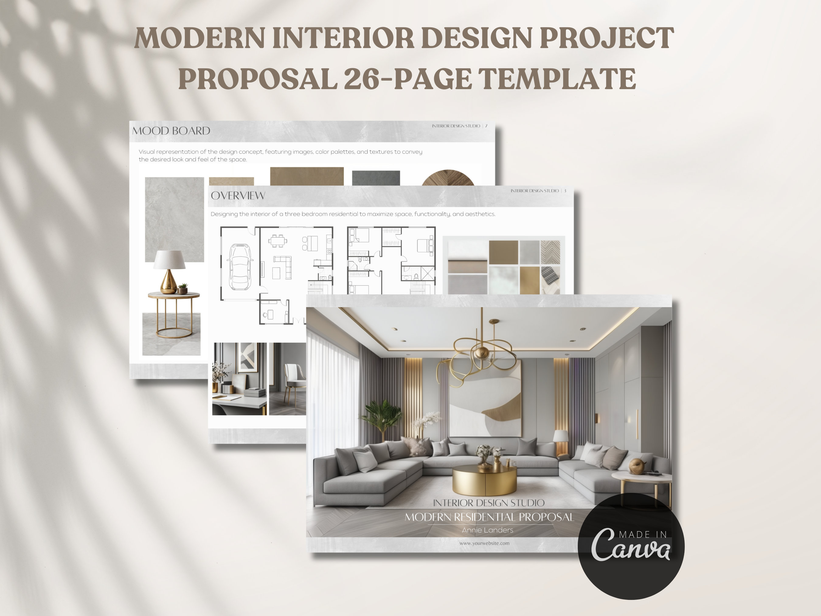 Modern Interior Design Project Proposal Template Design Project ...