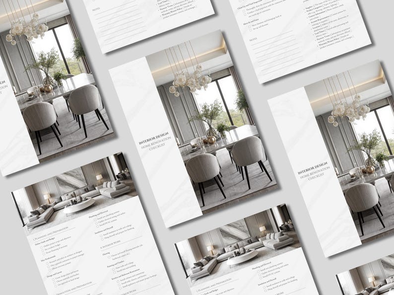 Interior Design Home Renovation Checklist Template Home Project ...