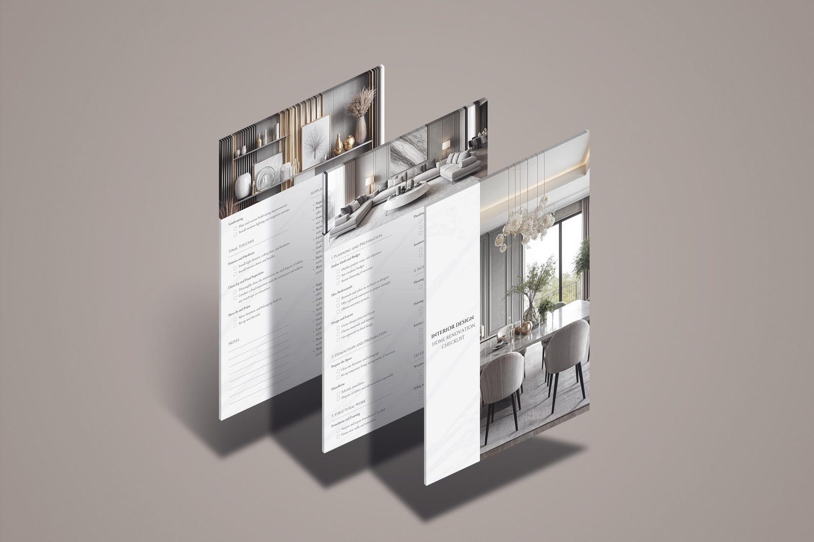 Interior Design Home Renovation Checklist Template Home Project ...