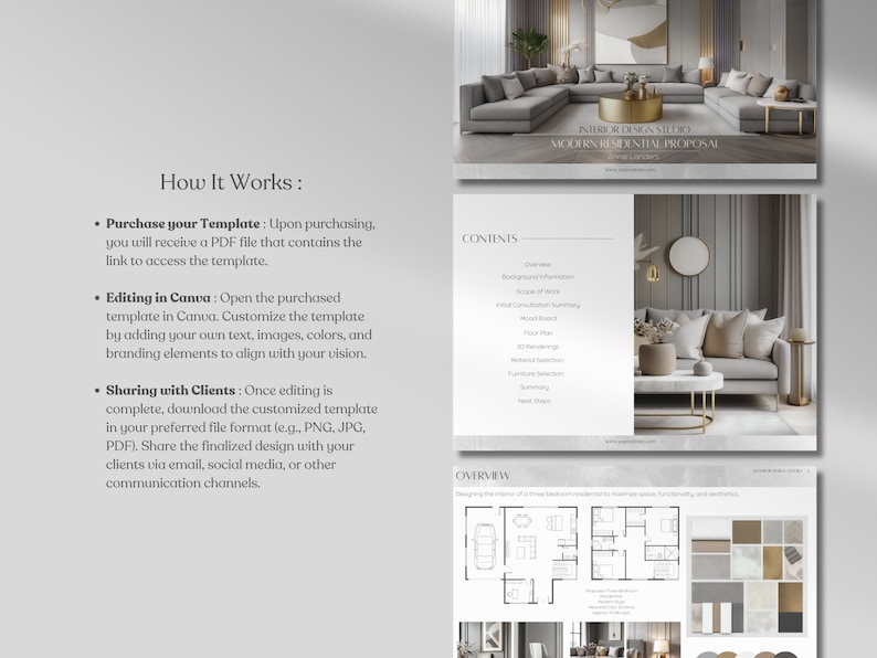 Modern Interior Design Project Proposal Template Design Project ...