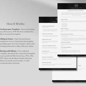 Minimalist Black Interior Design Client Contract Template Client Onboarding Minimalist Interior ...
