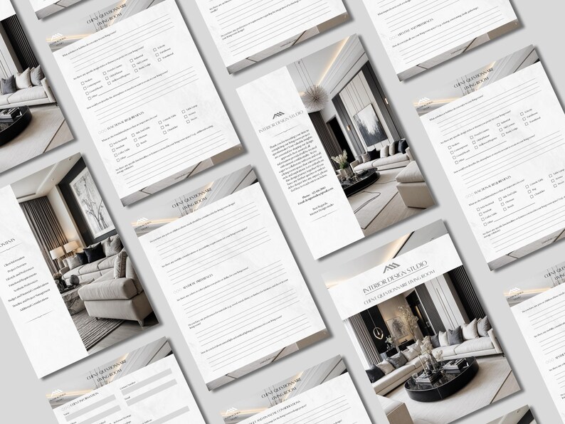 Modern Interior Design Client Questionnaire Living Room Template Client ...