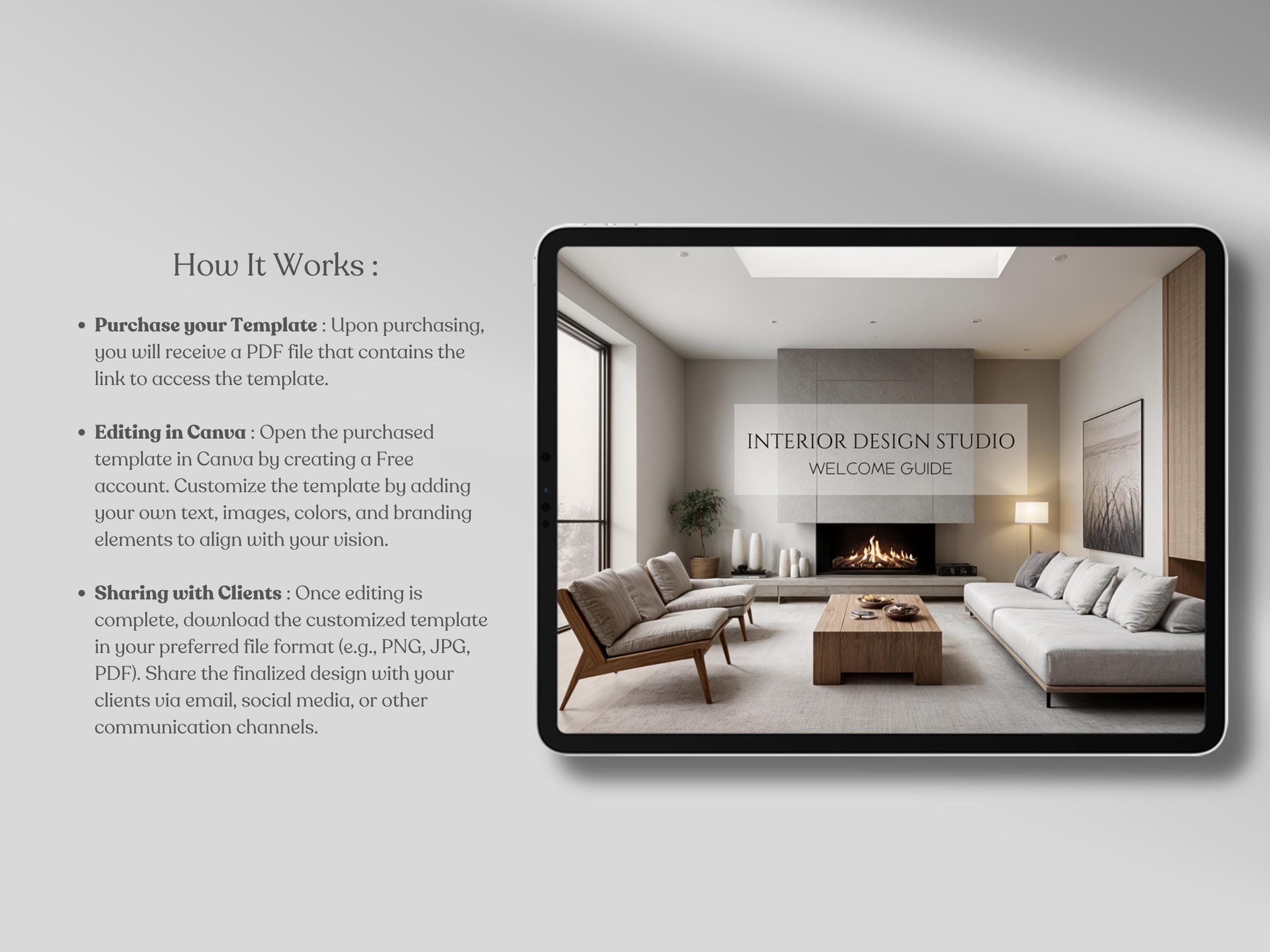 Interior Design Client Welcome Guide Template Interior Design Studio ...