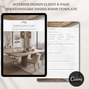 Interior Design Client Questionnaire Dining Room Template Client ...