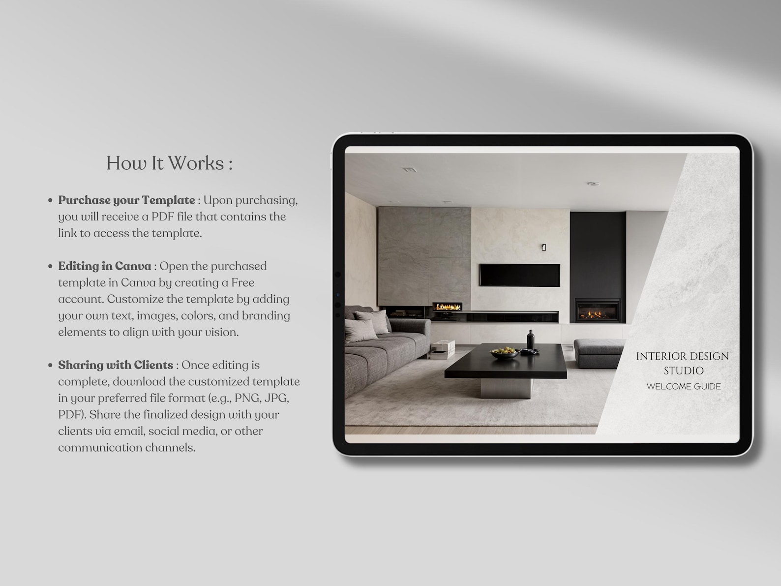 White Minimalist Interior Design Client Welcome Packet Template ...