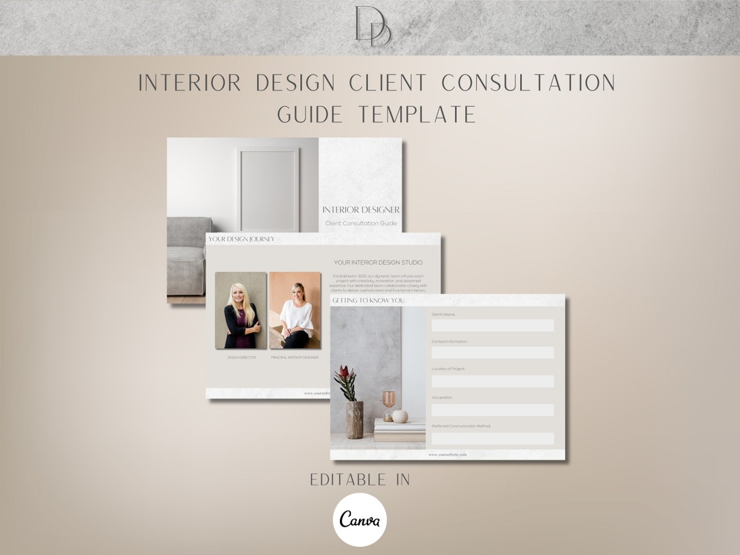 Interior Design Client Consultation Guide Template, Minimalist Interior ...