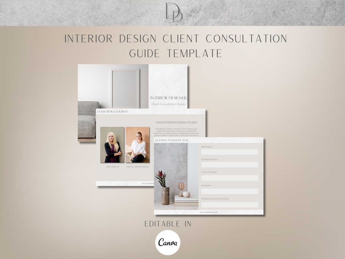 Interior Design Client Consultation Guide Template, Minimalist Interior ...