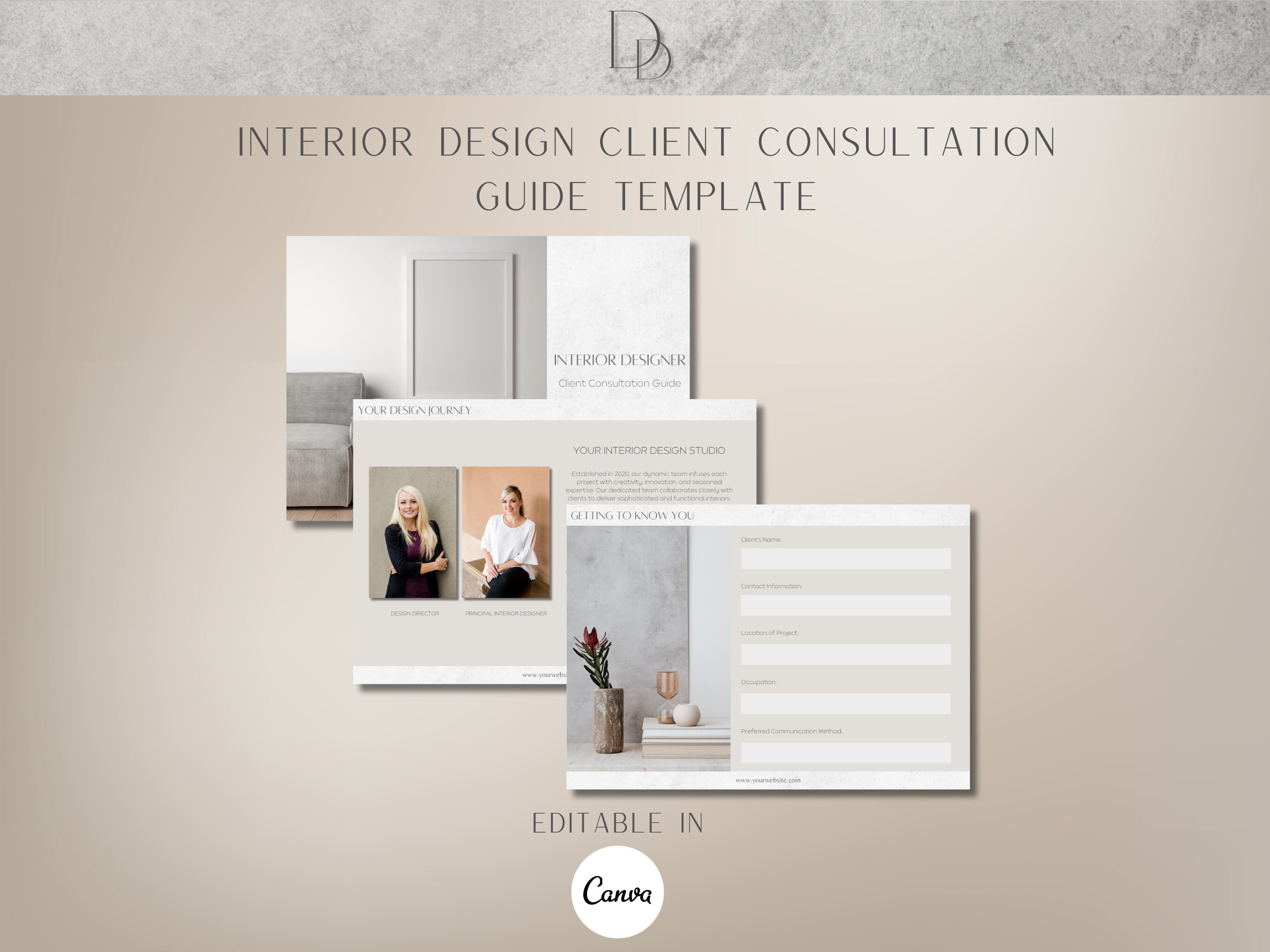 Interior Design Client Consultation Guide Template, Minimalist Interior ...