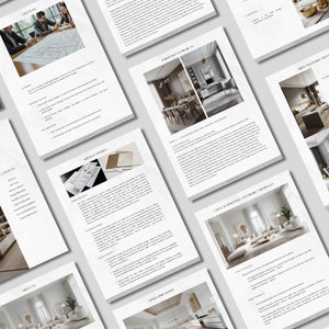 Minimalist Interior Design Studio Portfolio Template Onboarding Client ...