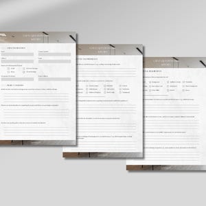 Modern Interior Design Client Questionnaire Kitchen Template Client ...