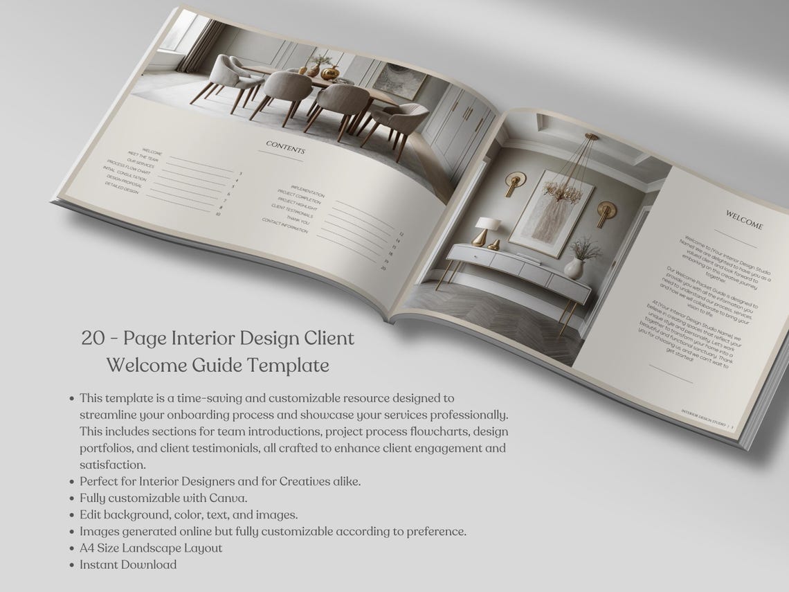 Interior Design Client Welcome Guide Template Interior Design Studio ...
