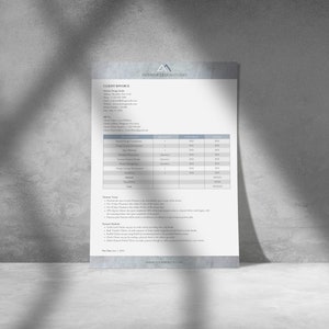 Interior Design Client Invoice Template, Minimalist Invoice Template ...
