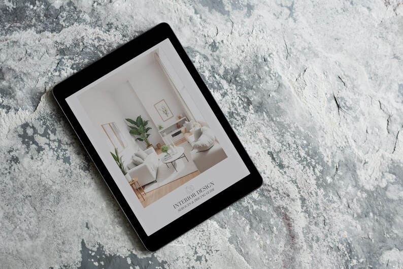 Interior Design Pricing Guide Template, Minimalist Client Onboarding, Design Proposal & Service ...