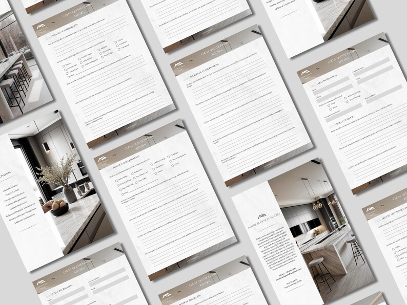 Modern Interior Design Client Questionnaire Kitchen Template Client ...