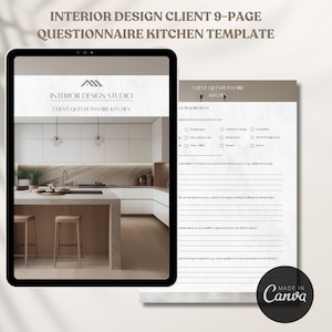 Interior Design Client Questionnaire Kitchen Template Client Onboarding ...