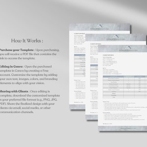 Interior Design Client Invoice Template, Minimalist Invoice Template ...