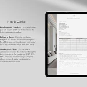 Beige Minimalist Interior Design Client Invoice Onboarding Client ...