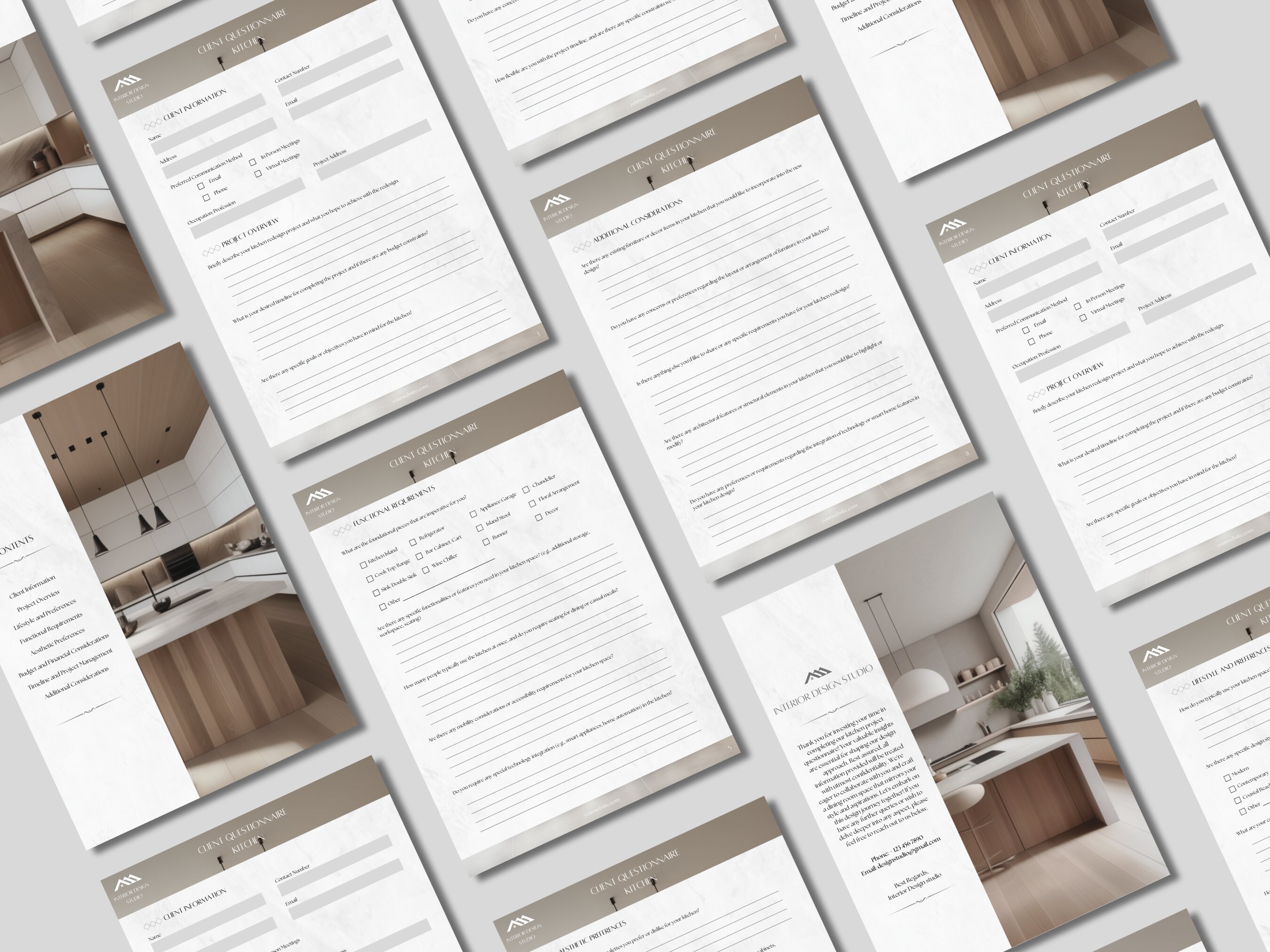 Interior Design Client Questionnaire Kitchen Template Client Onboarding ...