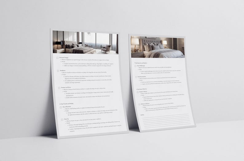 Interior Designer Checklist Bedroom Renovation Project Template ...