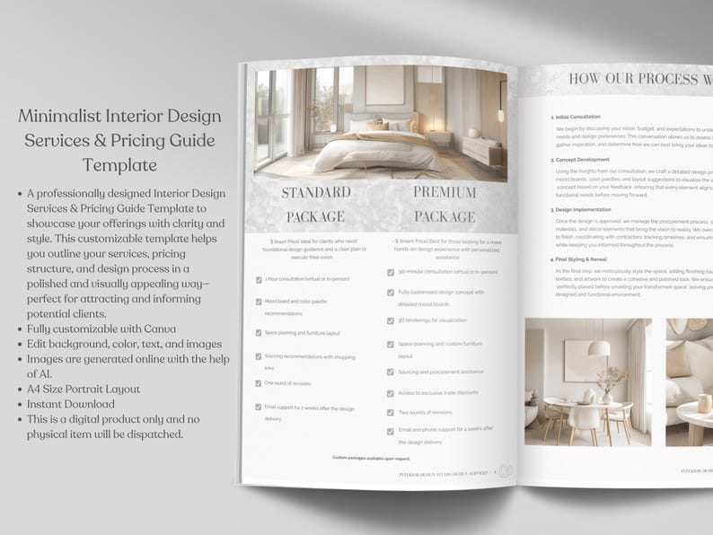 Interior Design Pricing Guide Template, Minimalist Client Onboarding ...