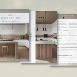Interior Design Client Questionnaire Kitchen Template Client Onboarding ...