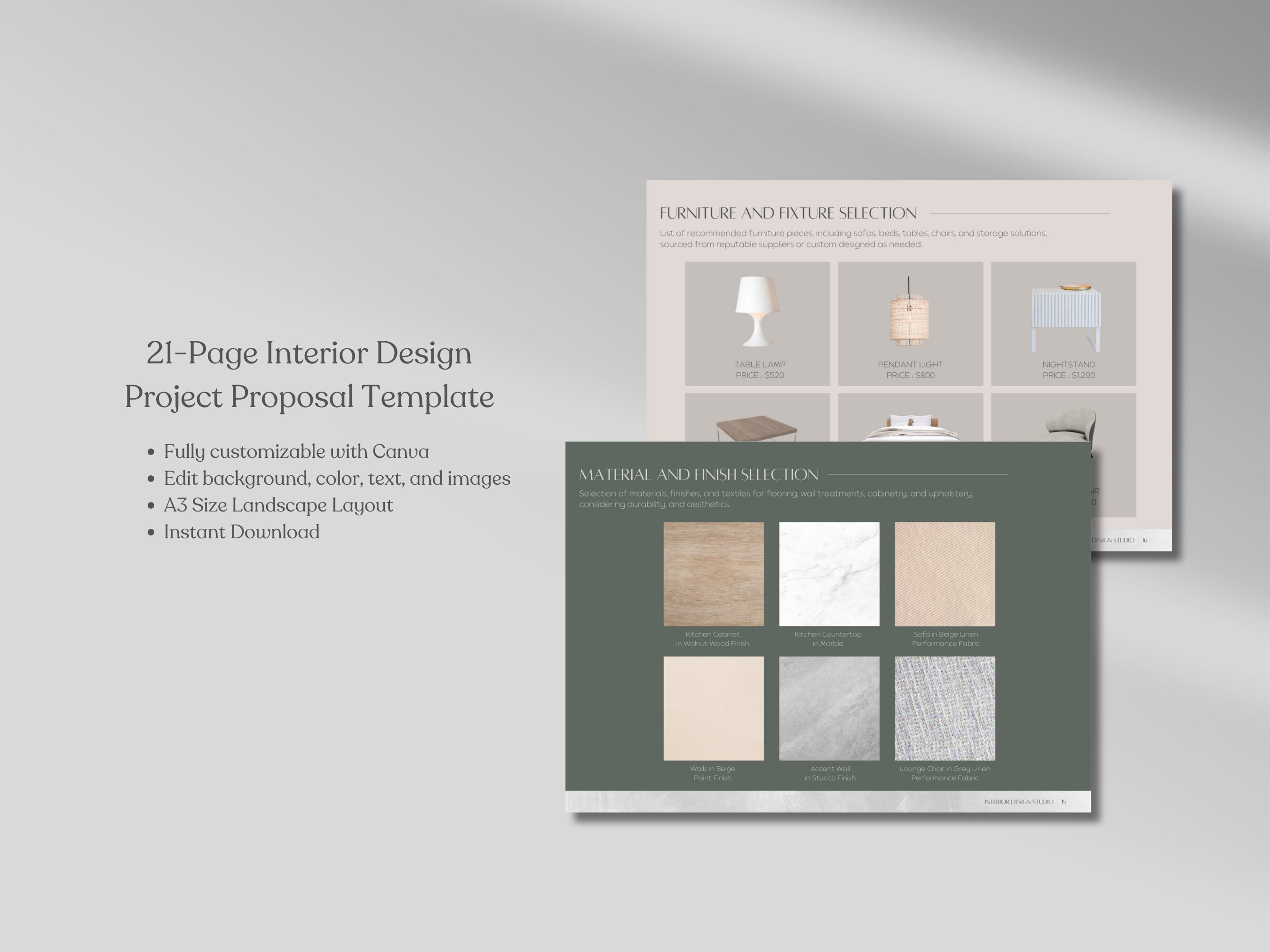 Interior Design Project Proposal Template, Interior Designer Project ...