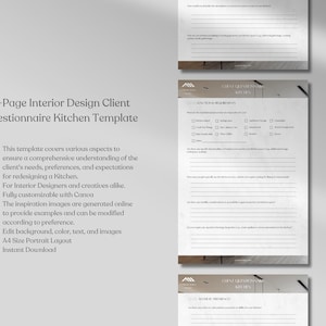 Modern Interior Design Client Questionnaire Kitchen Template Client ...