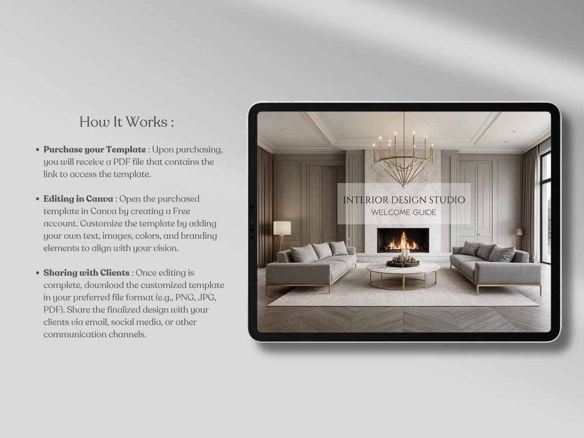 Interior Design Client Welcome Guide Template Interior Design Studio ...