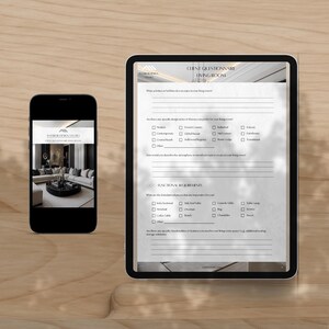 Modern Interior Design Client Questionnaire Living Room Template Client ...