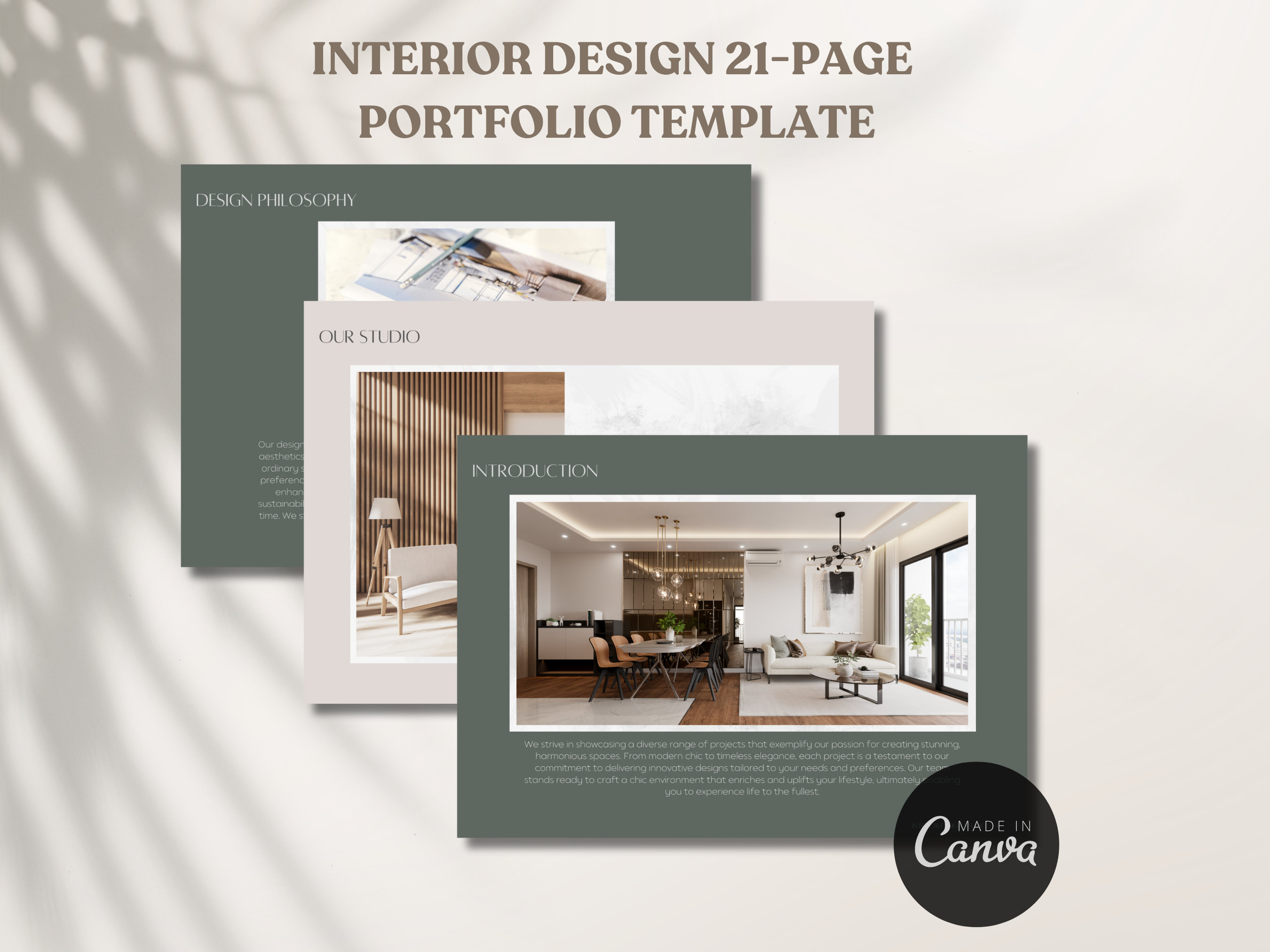 Interior Design Portfolio Template, Interior Design Studio and Services ...