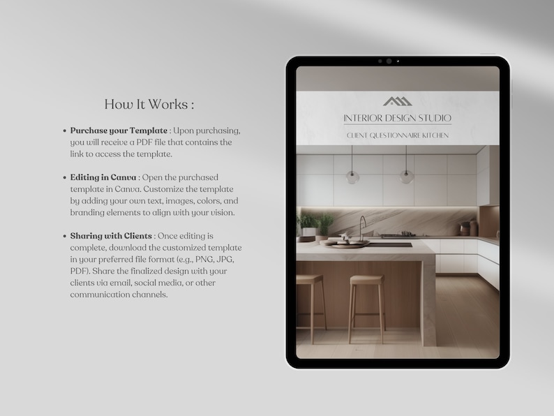 Interior Design Client Questionnaire Kitchen Template Client Onboarding ...