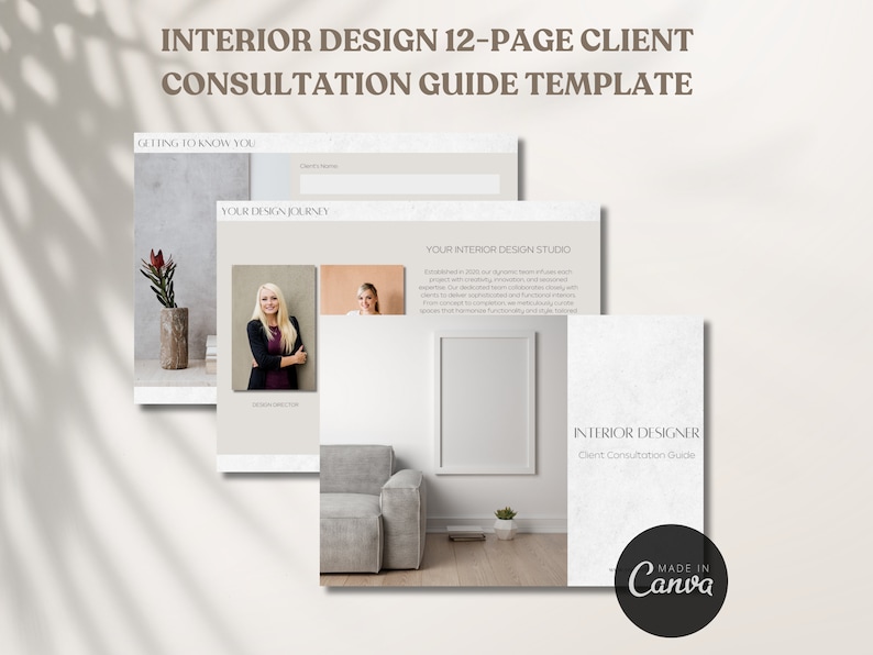 Interior Design Client Consultation Guide Template, Minimalist Interior ...