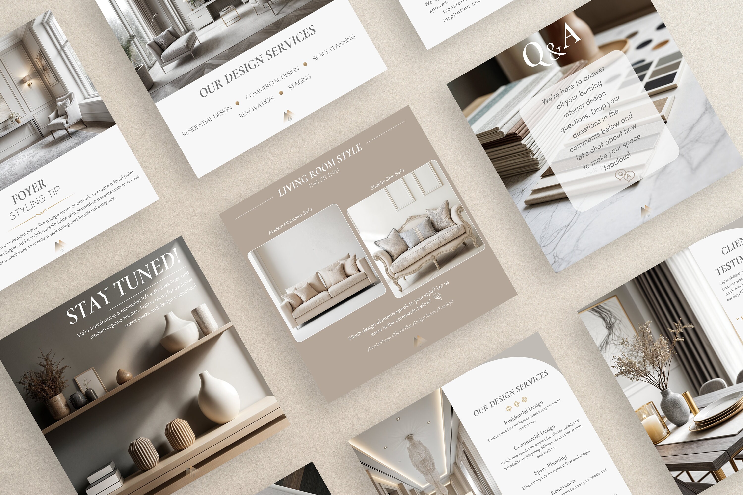 Interior Design Instagram Post Template Social Media Instagram Branding ...