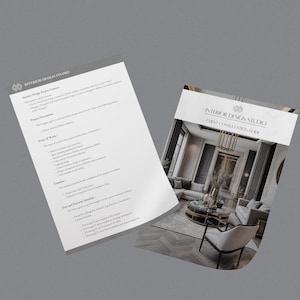 Modern Minimalist Interior Design Client Contract and Client Guide ...