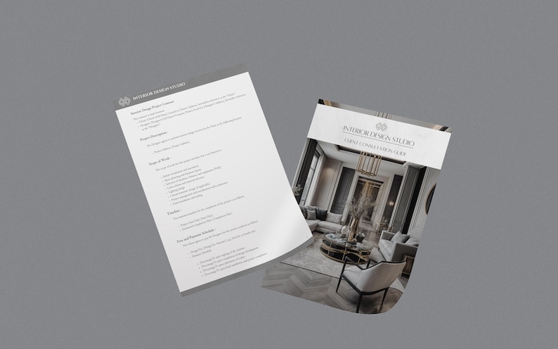 Modern Minimalist Interior Design Client Contract and Client Guide ...
