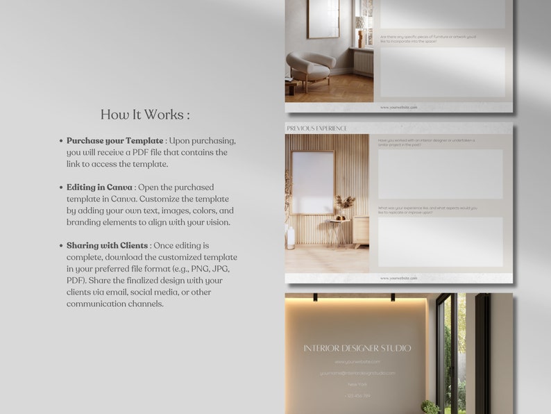 Interior Design Client Consultation Guide Template, Minimalist Interior ...