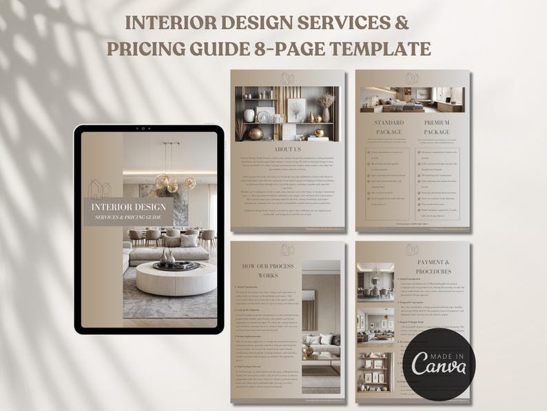 Interior Design Services and Pricing Guide, Client Proposal ...